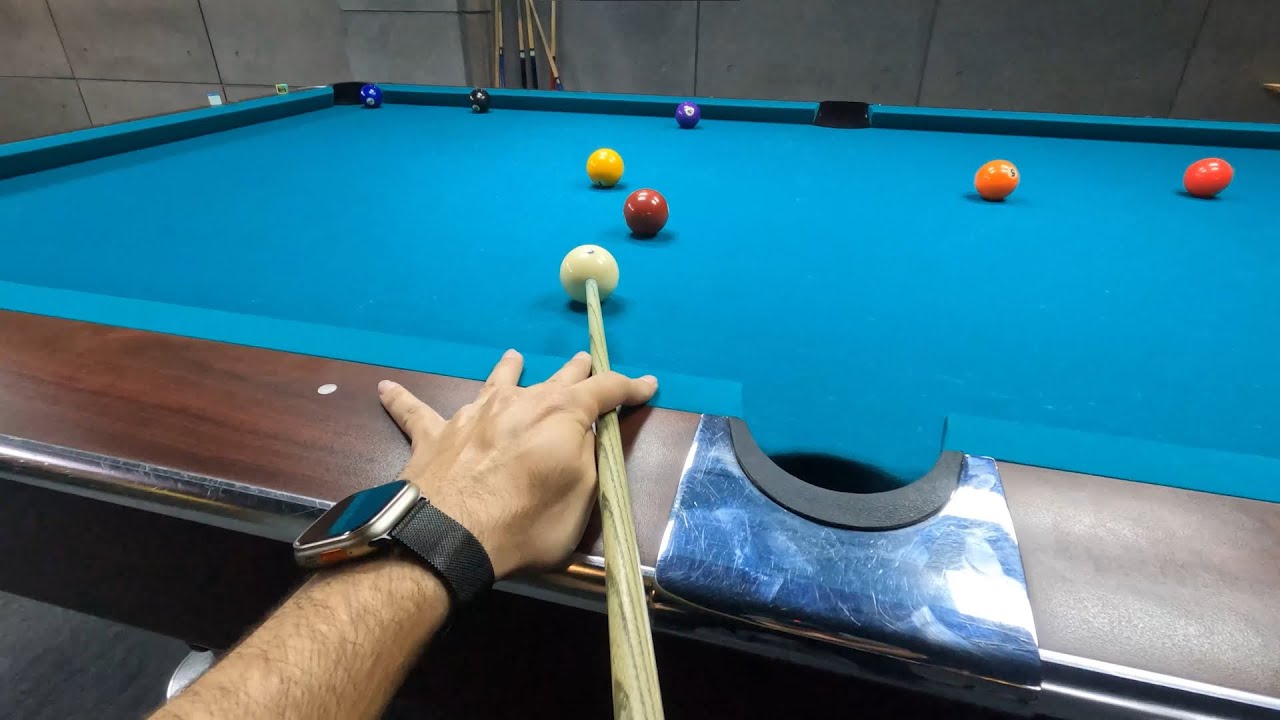 pool Headcam pov & Table View Cue Ball Control asmr satisfying videos ...