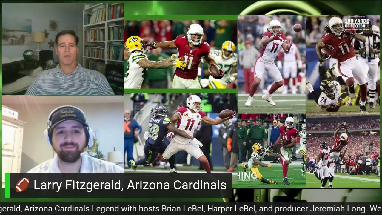 Larry Fitzgerald, Arizona Cardinals Legend with Harper and Brian LeBel ...