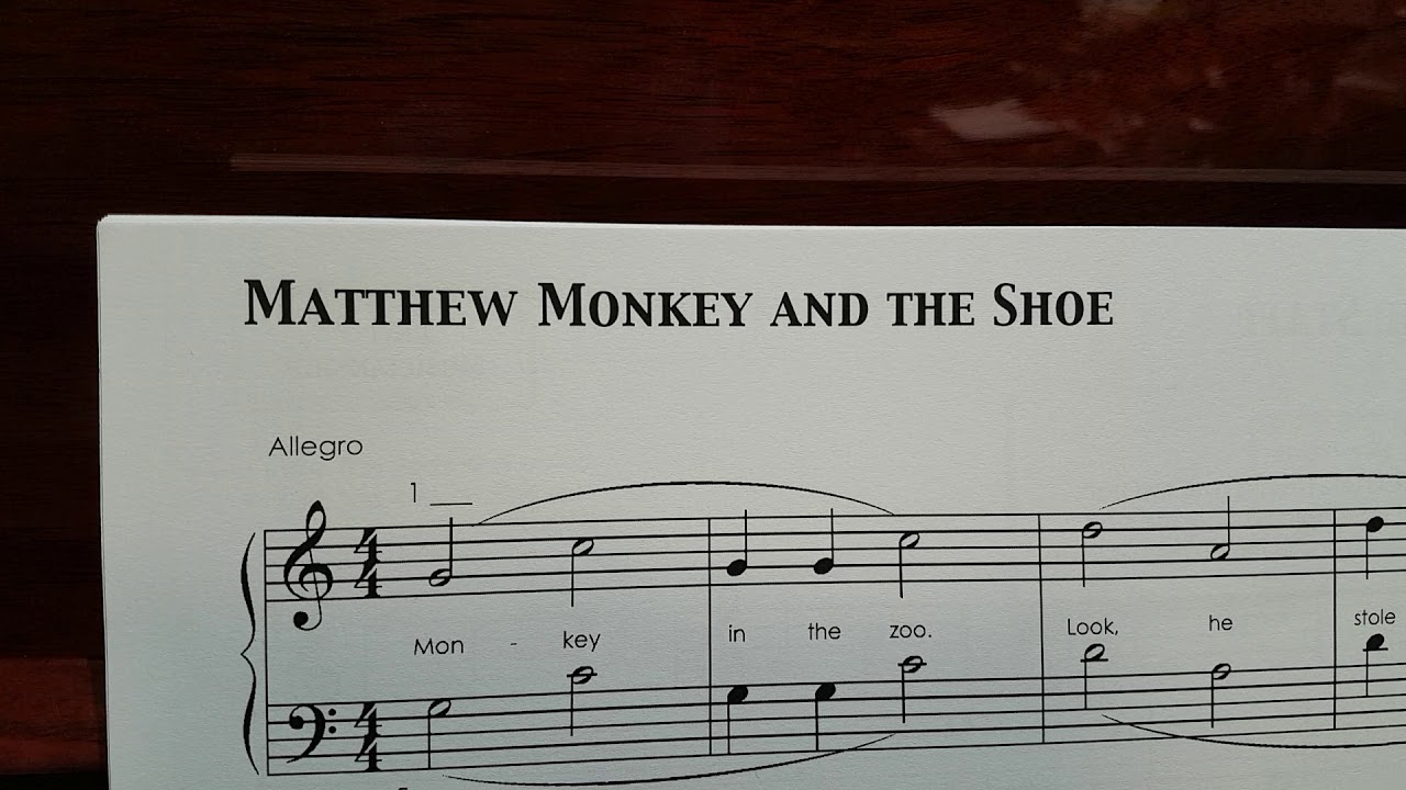 Piano Safari 2 - Matthew Monkey and the Shoe - accompaniment - YouTube