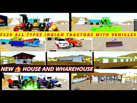 FS20 ALL TYPES INDIAN🚜 TRACTORS AND VEHICLES MOD APK || Wharehouse ...