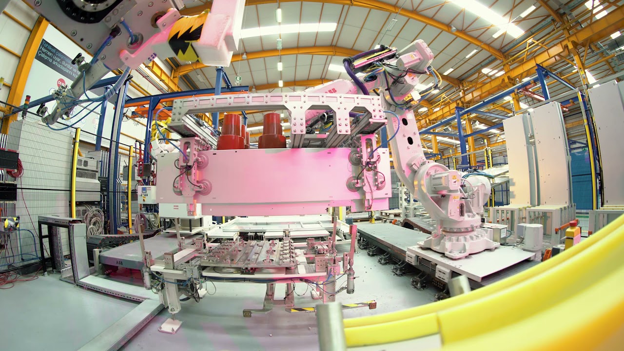 ABB Turkey Switchgear Factory Robots in Manufacturing - YouTube
