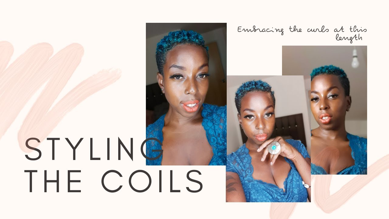 Styling my grown out ombre teal Curls and Coils - YouTube