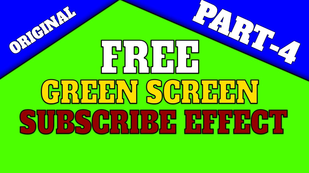 FREE GREEN SCREEN SUBSCRIBE EFFECT | PART-4 - YouTube