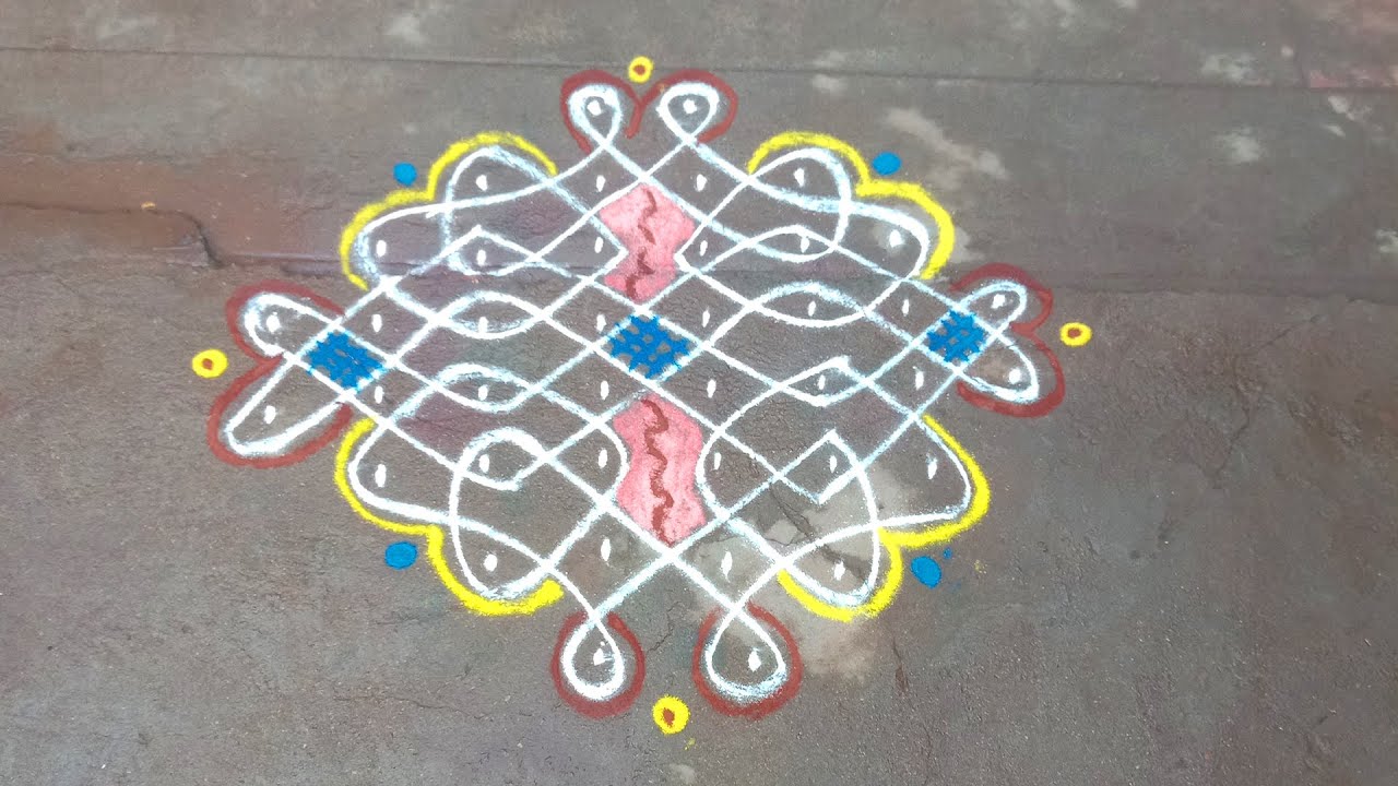🌸 Easy & Simple Rangoli 🌸 Square Kolam 🌸 | Alamelu's Kolangal - YouTube