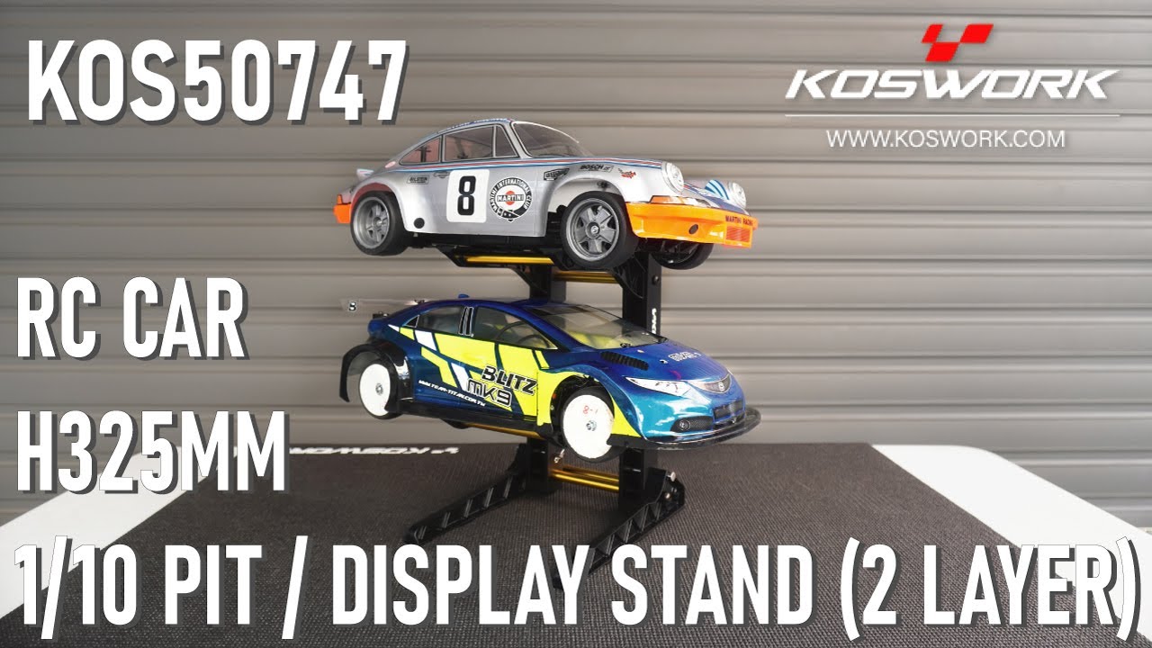 Koswork RC Car H325mm 1/10 Pit / Display Stand (2 Layer) KOS50747 - YouTube