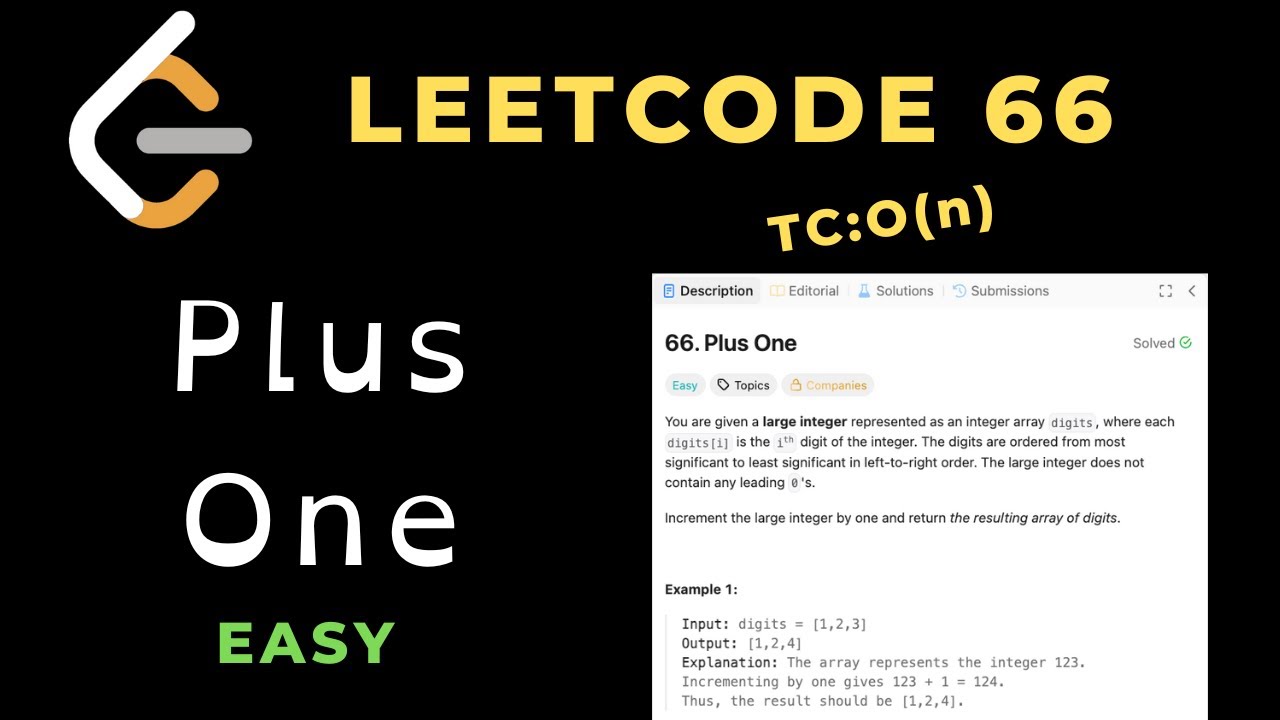 Plus One | Leetcode 66 | Easy | C++ - YouTube