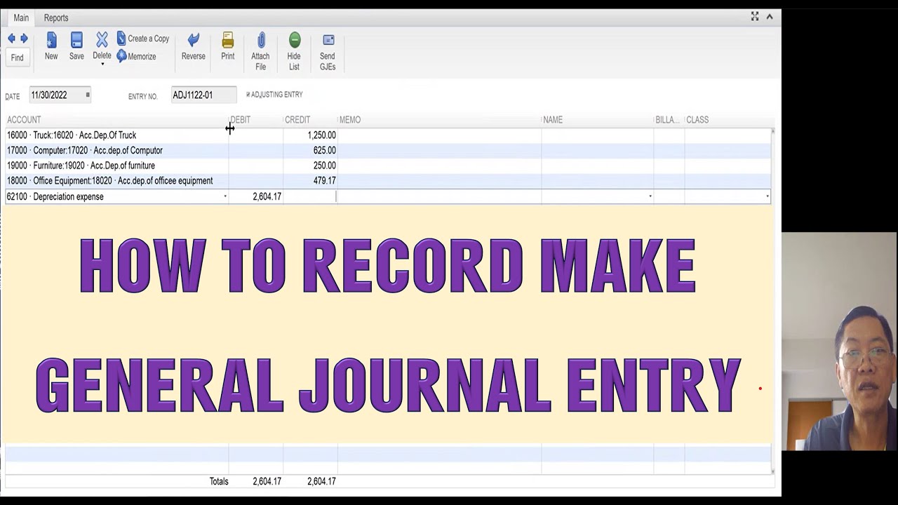 How To Record Make General Journal Entry - YouTube
