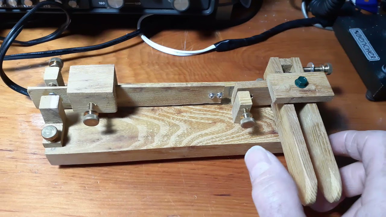 wooden CW bug, version 2, right angle - YouTube