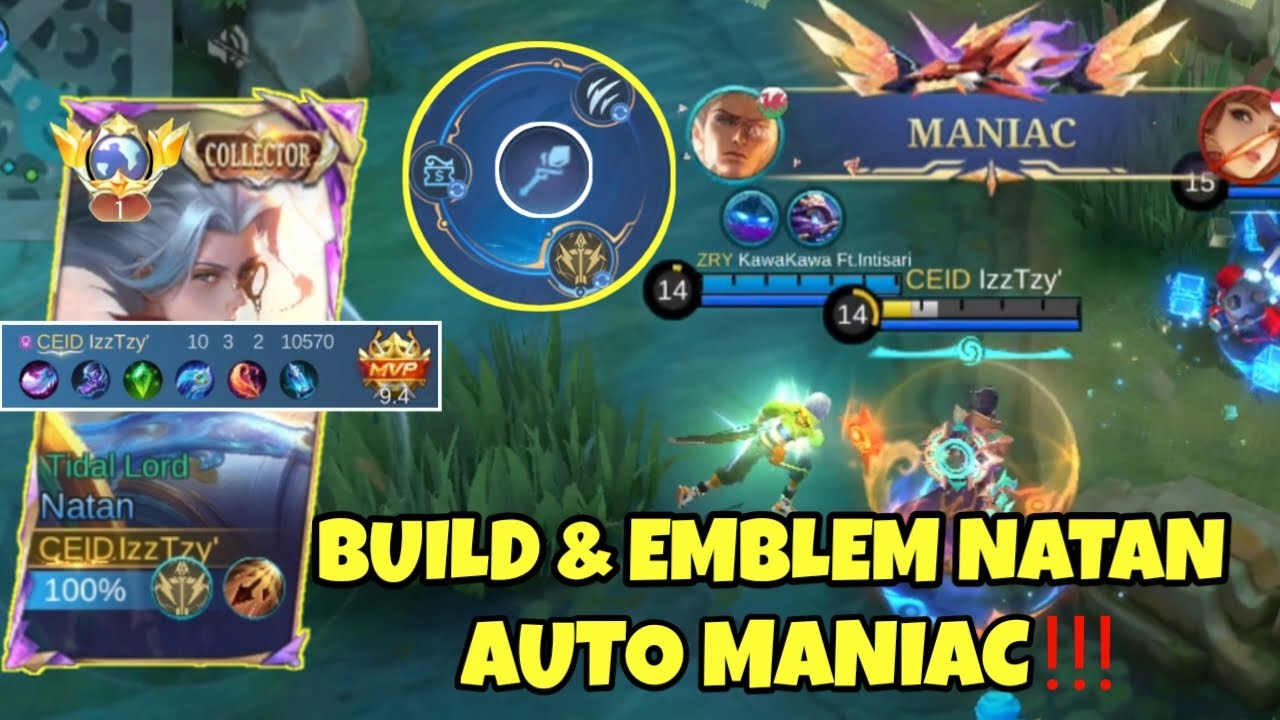 BEST BUILD AND EMBLEM NATAN AUTO MANIAC - NATAN GOLD LANE GAMEPLAY # ...