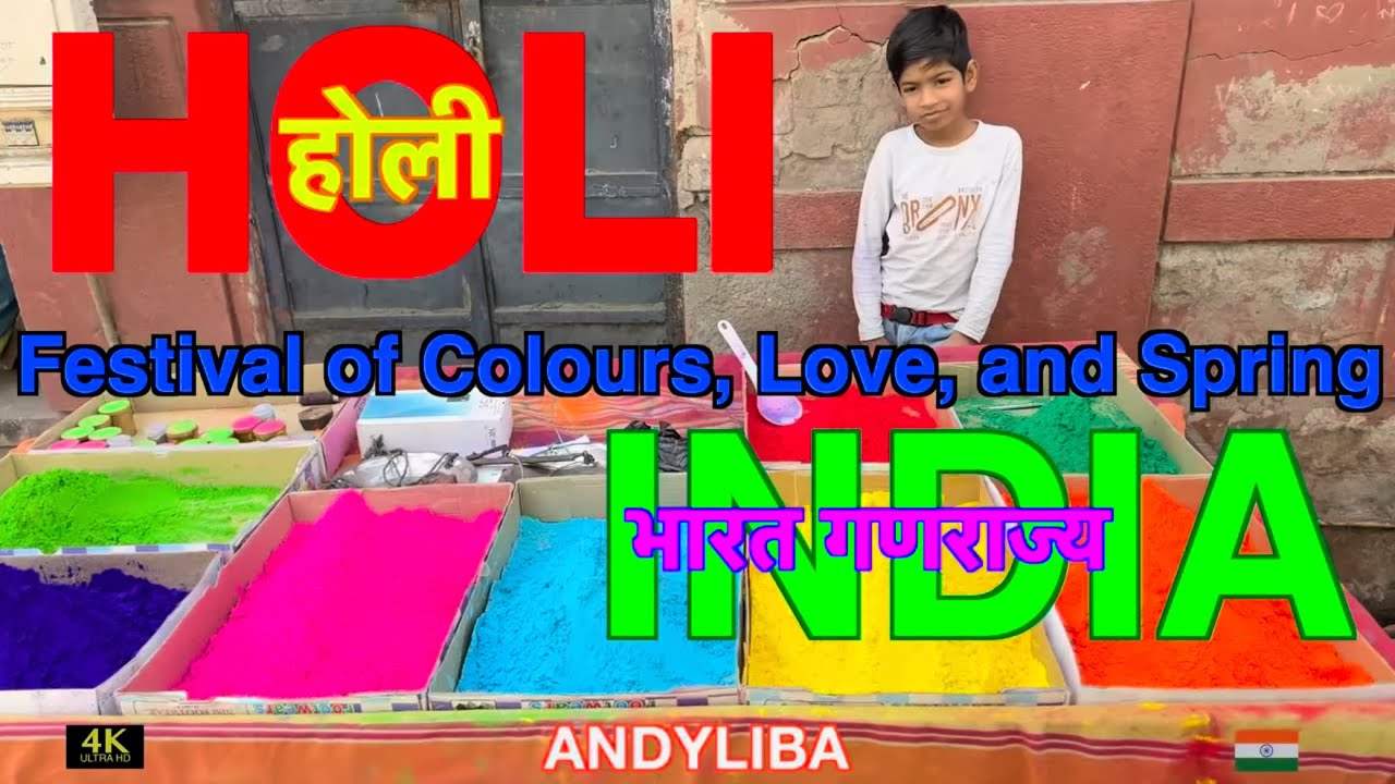 HOLI होली Hindu Festival of Colours, Love and spring, India - YouTube
