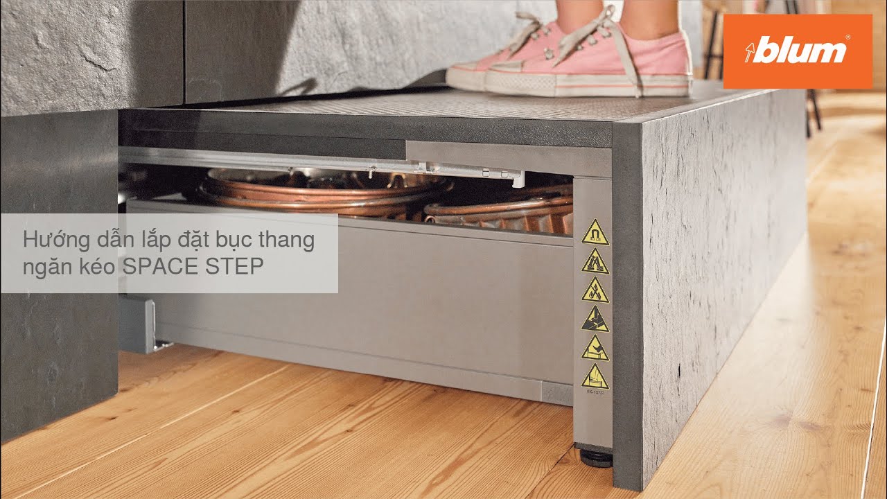 Hướng dẫn lắp đặt ngăn kéo bục thang SPACE STEP | Blum - YouTube