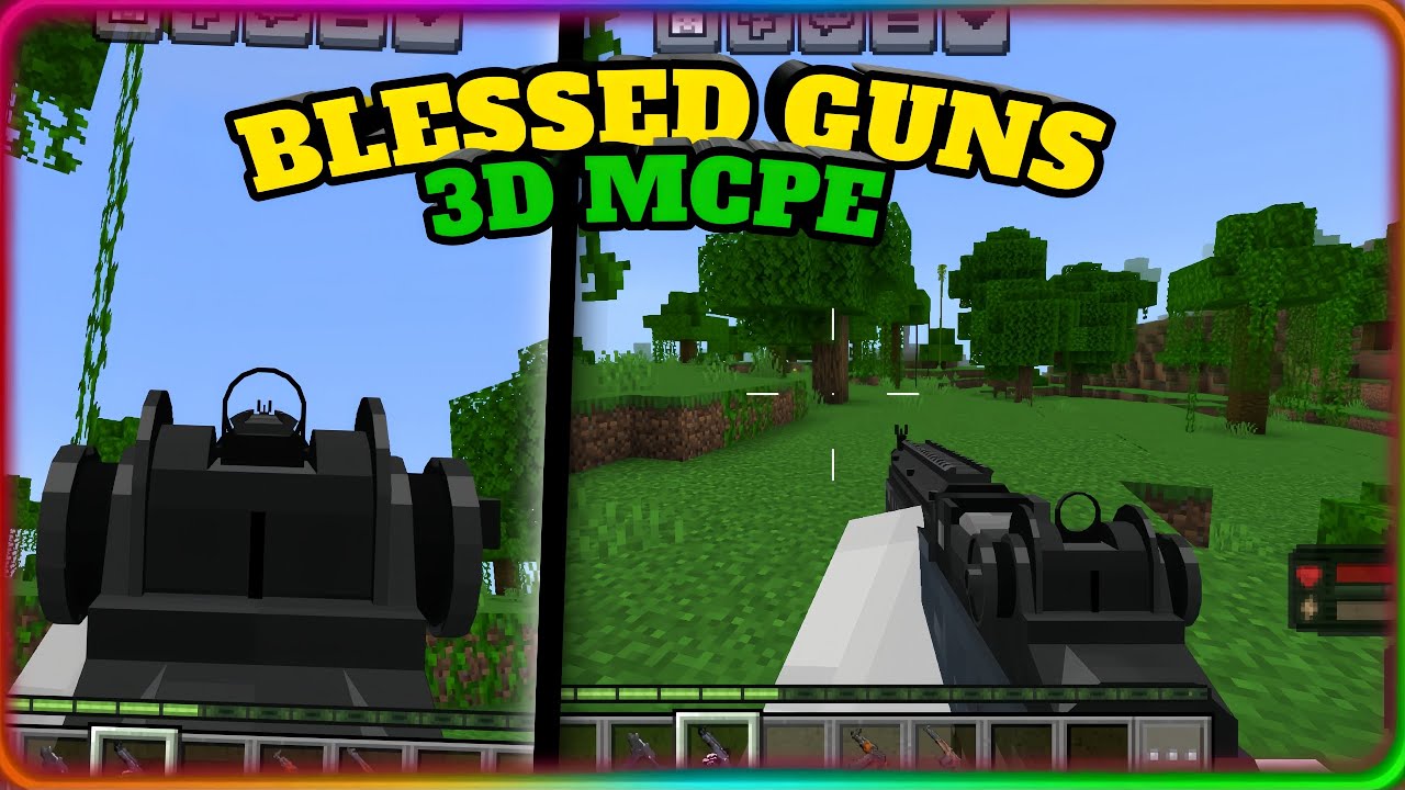 NEW 3D GUNS FOR MCPE 1.20+ || BLESSED GUNS - YouTube