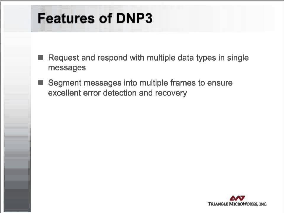 DNP3 OV 2 DNP3 Features - YouTube