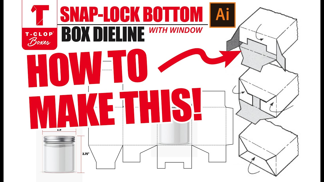 SIMPLE TECHNIQUES on How to Layout a SNAP-LOCK BOTTOM BOX - Box Dieline ...