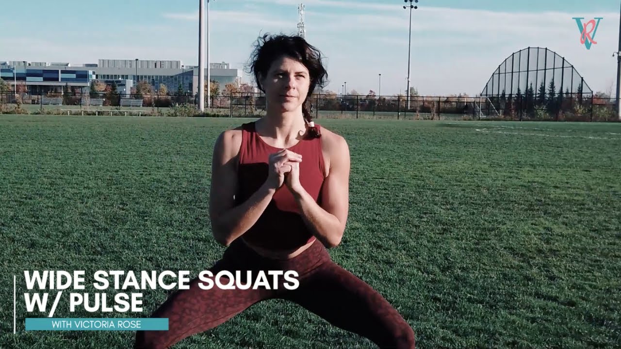Wide Stance Squat w/ Pulse - YouTube