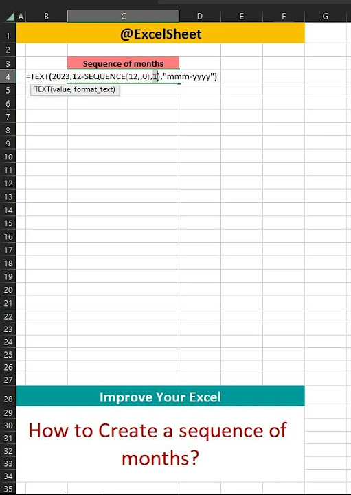 How To Create A Sequence Of Months Excel Exceltips Exceltutorial Excelshortcuts Youtube