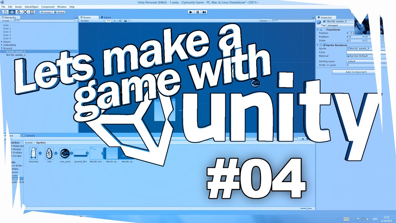 Lets Make A Game With Unity S01e04 Clym Youtube