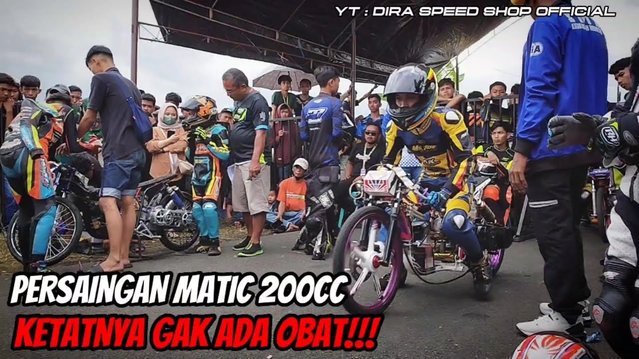 KETATNYA PERSAINGAN DI KELAS MATIC 200CC TU || BUPATI CUP SERI 3 DRAG ...