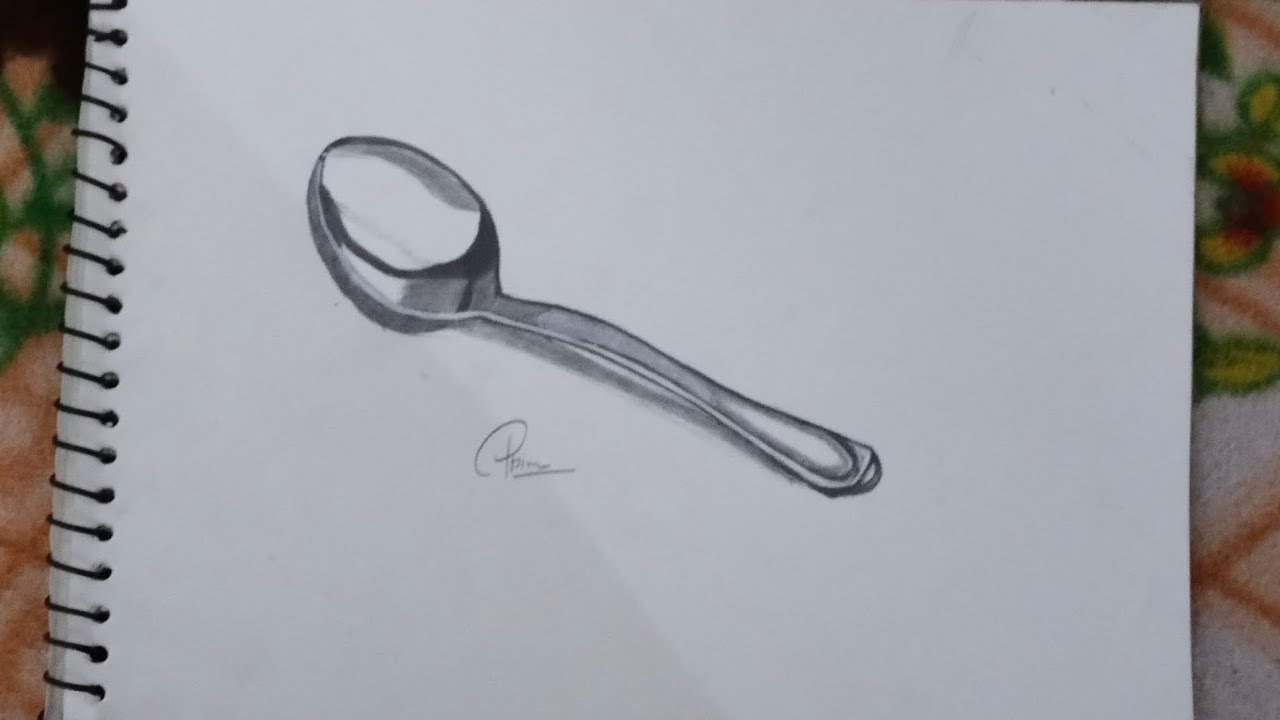 #How to draw 3D spoon #3D#spoon#like #subscribe #video - YouTube