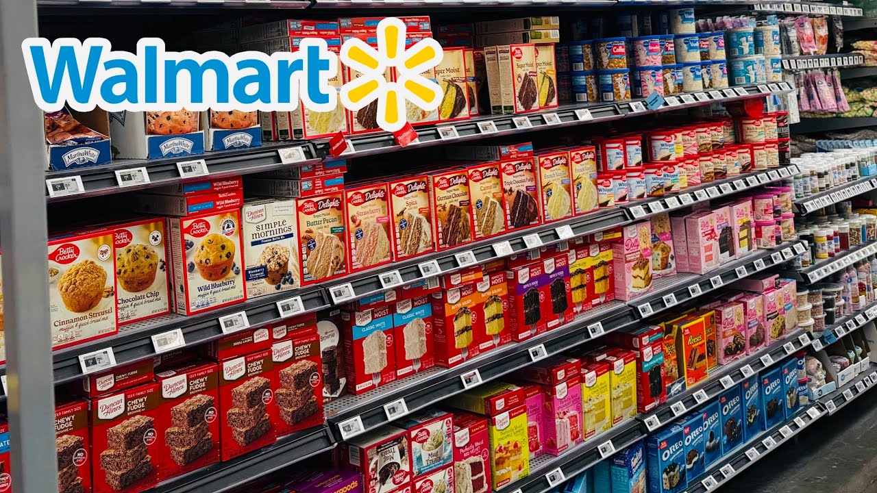 Walmart Baking Aisle Cakes Brownies Essentials - YouTube