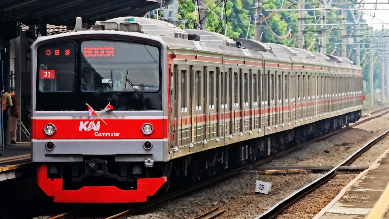 [4K] Stasiun Universitas Pancasila: Kompilasi KRL JR 203, JR 205, TM ...