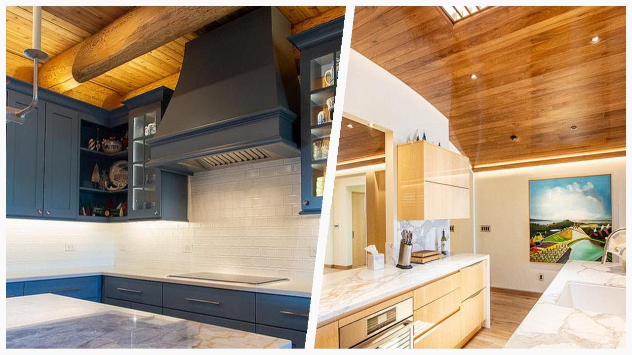 Inspiring Wood Ceiling Kitchen Designs with Colorful Accents | Designer ...