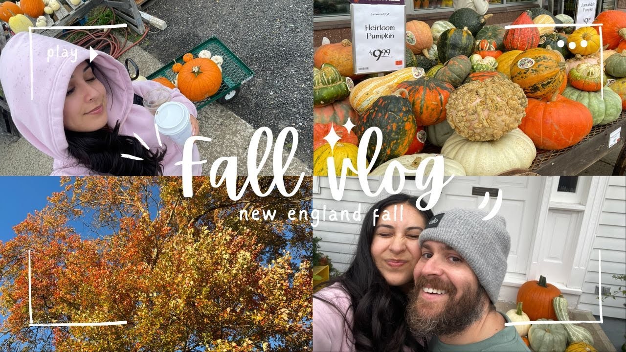 NEW ENGLAND FALL!!! pumpkin fall cozy vibes - YouTube