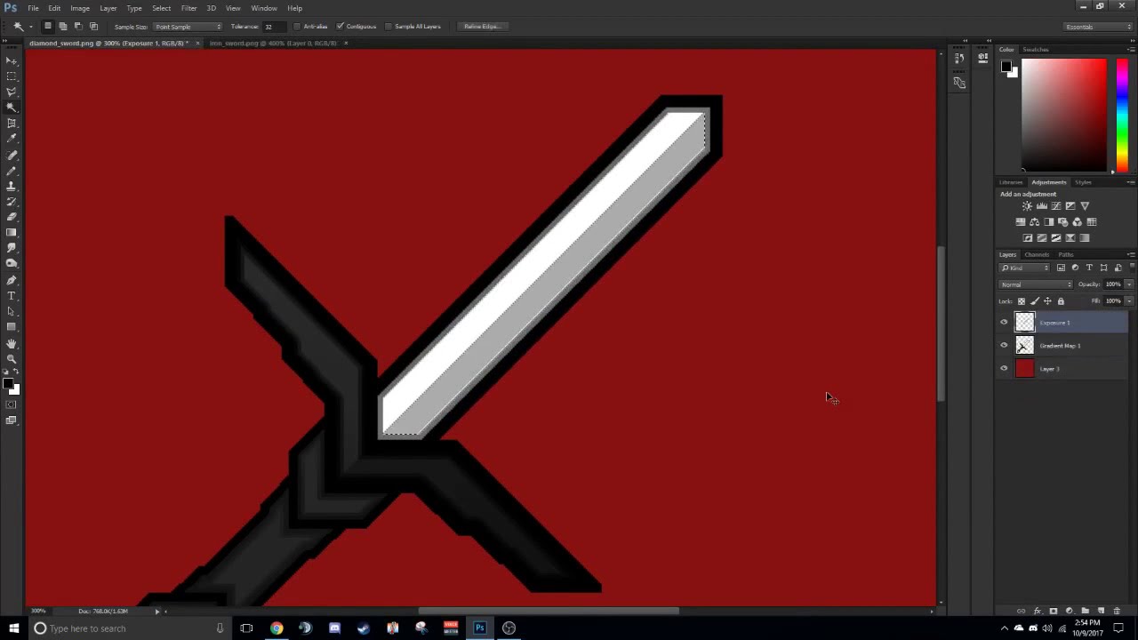 Photoshop Speedart | 512x Sword - YouTube