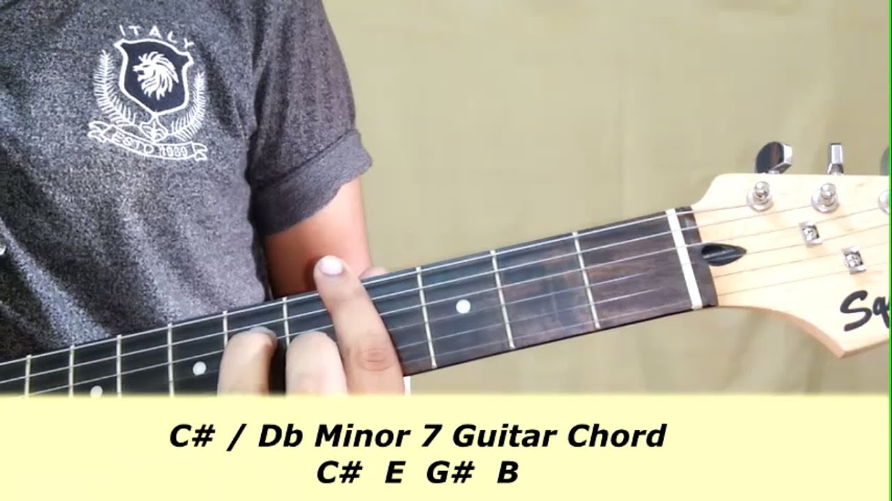 C# माइनर 7th गिटार कोर्ड | C# Minor 7th Guitar Chord - Guitar Tutorial ...