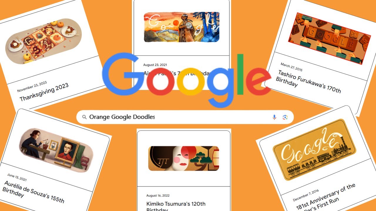 Cute Orange Google Doodles|Pt.2 - YouTube