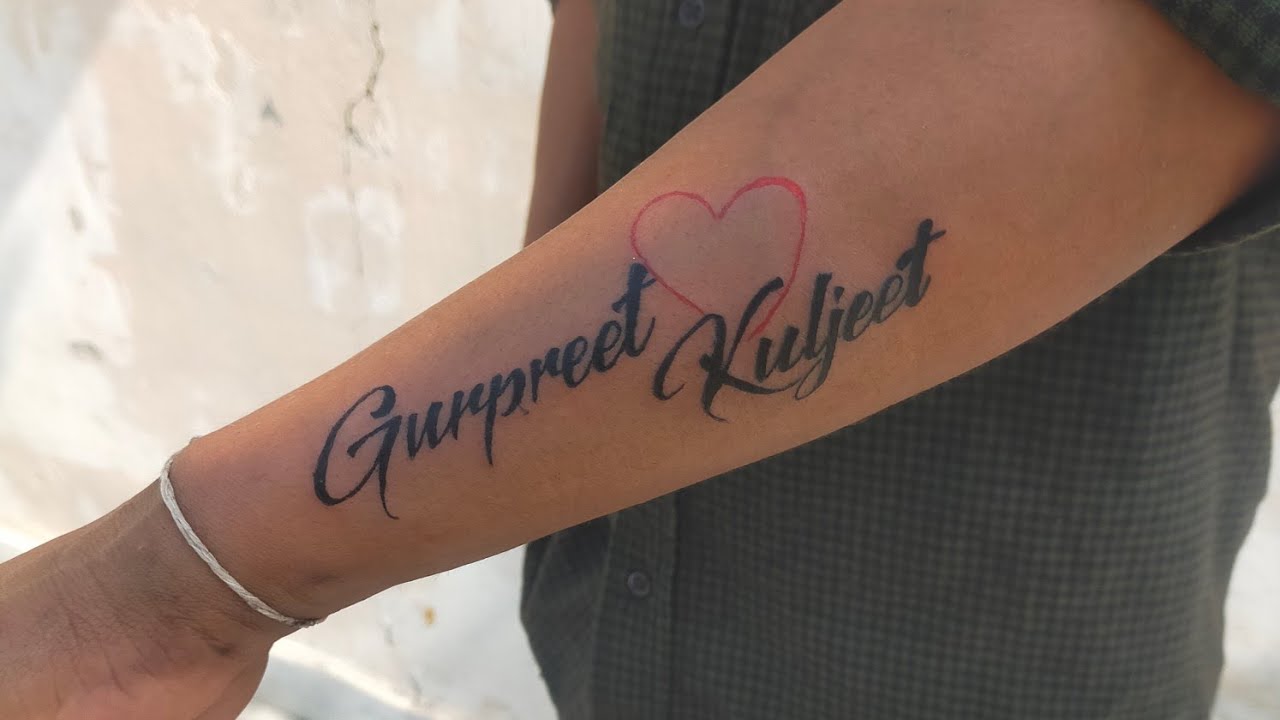 Today Make A Name Tattoo || HOW TO MAKE A NAME TATTOO || by nav tattoo ...