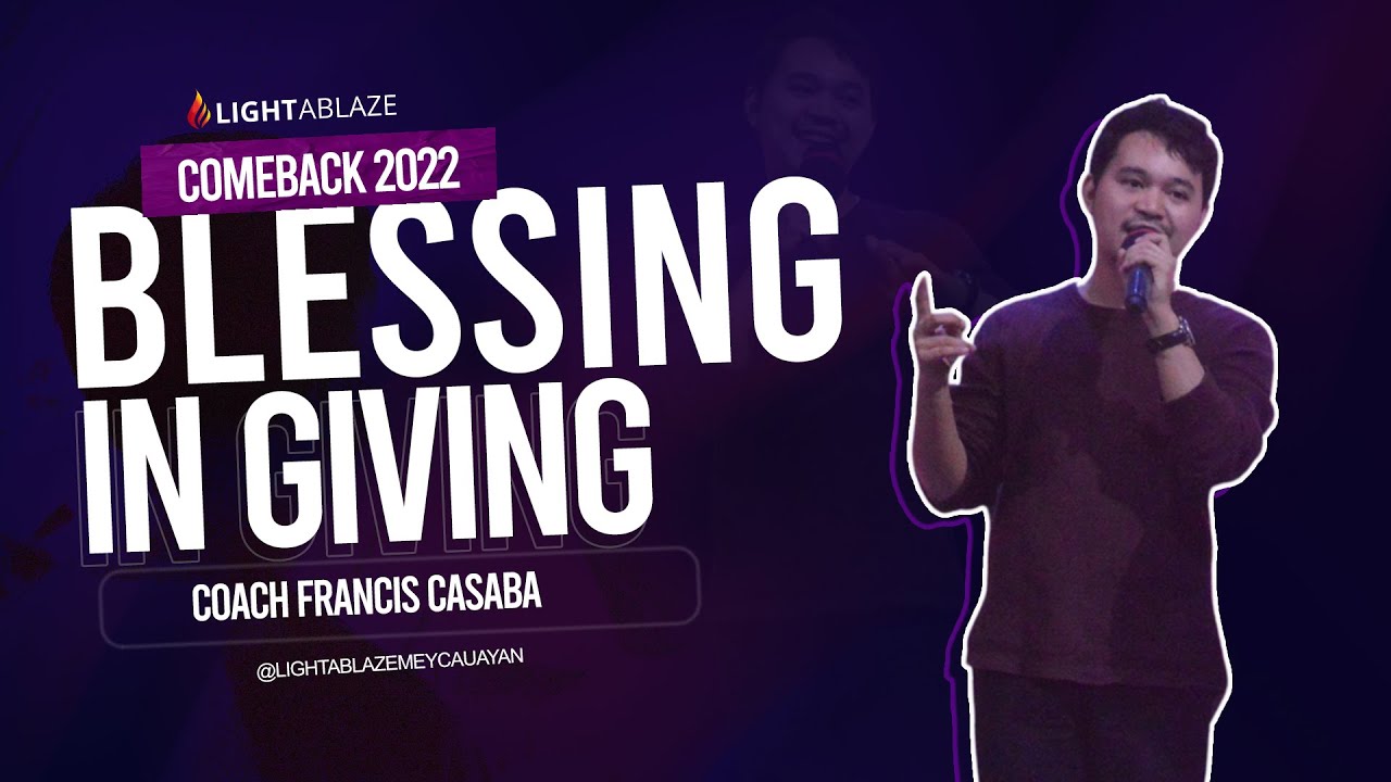 Blessing in Giving | Coach Francis Casaba - YouTube