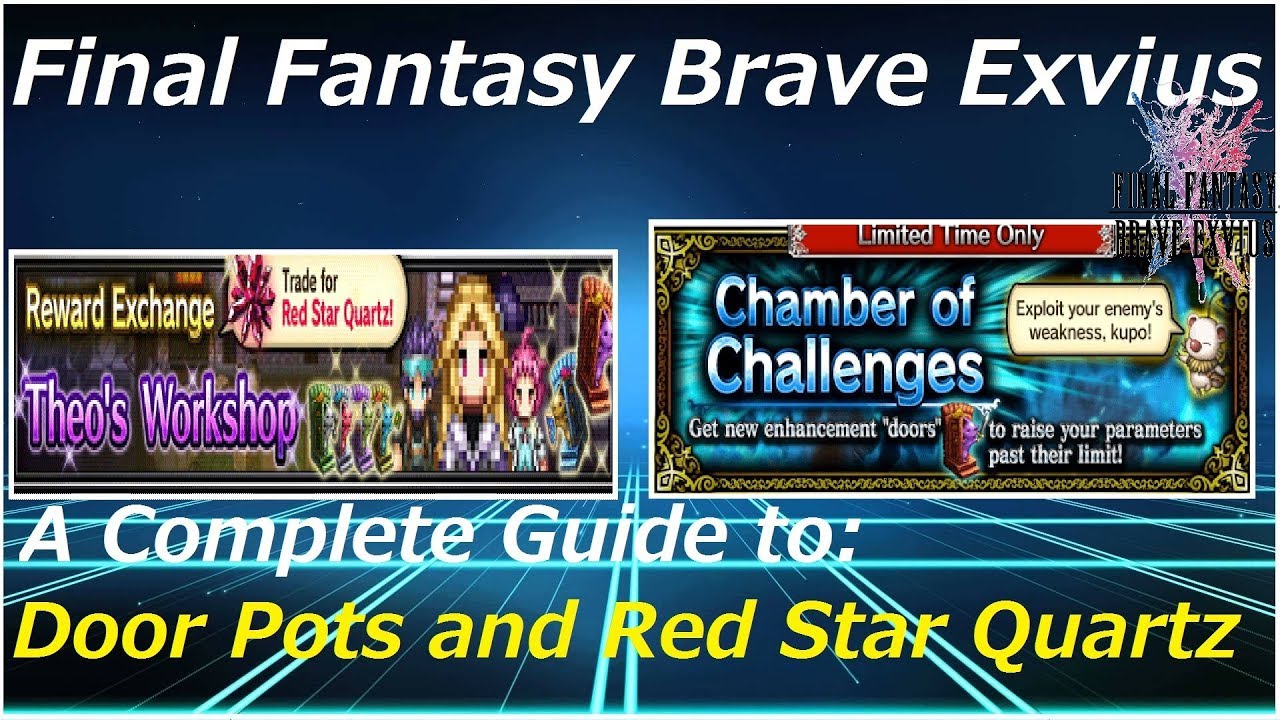 A Complete Guide to Door Pots and Red Star Quatz Final Fantasy Brave ...