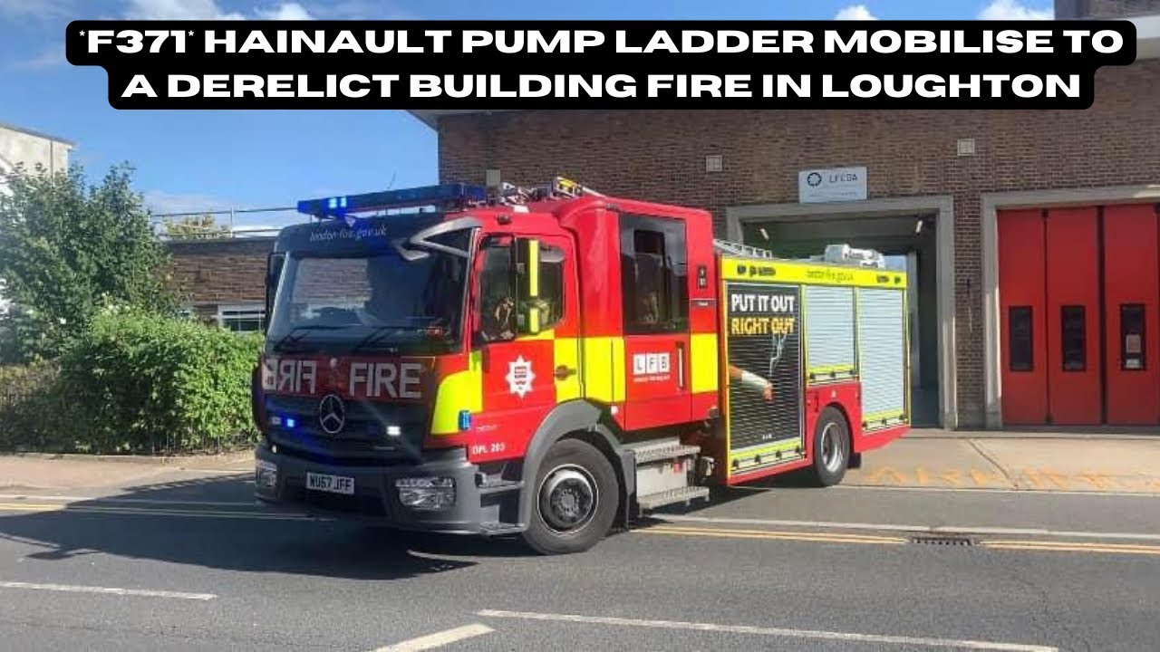 *F371* Hainault Pump Ladder Mobilise to a Derelict Building fire in ...