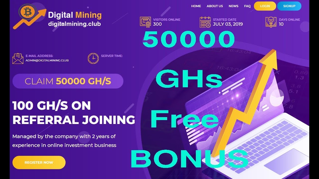 NEW BITCOIN CLOUD MINING SITE [50000 GH] SIGNUP BONUS FREE BITCOINS ...