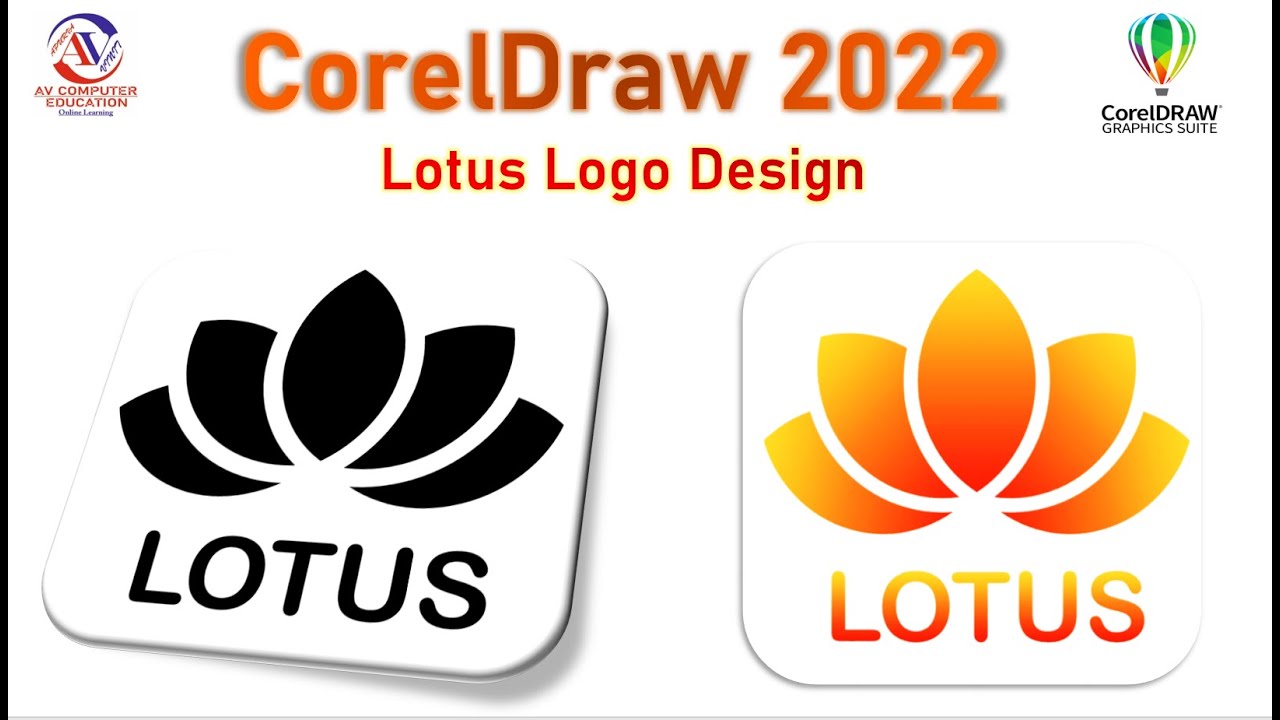 lotus logo design in CorelDRAW || Logo design in CorelDRAW 2021 - YouTube