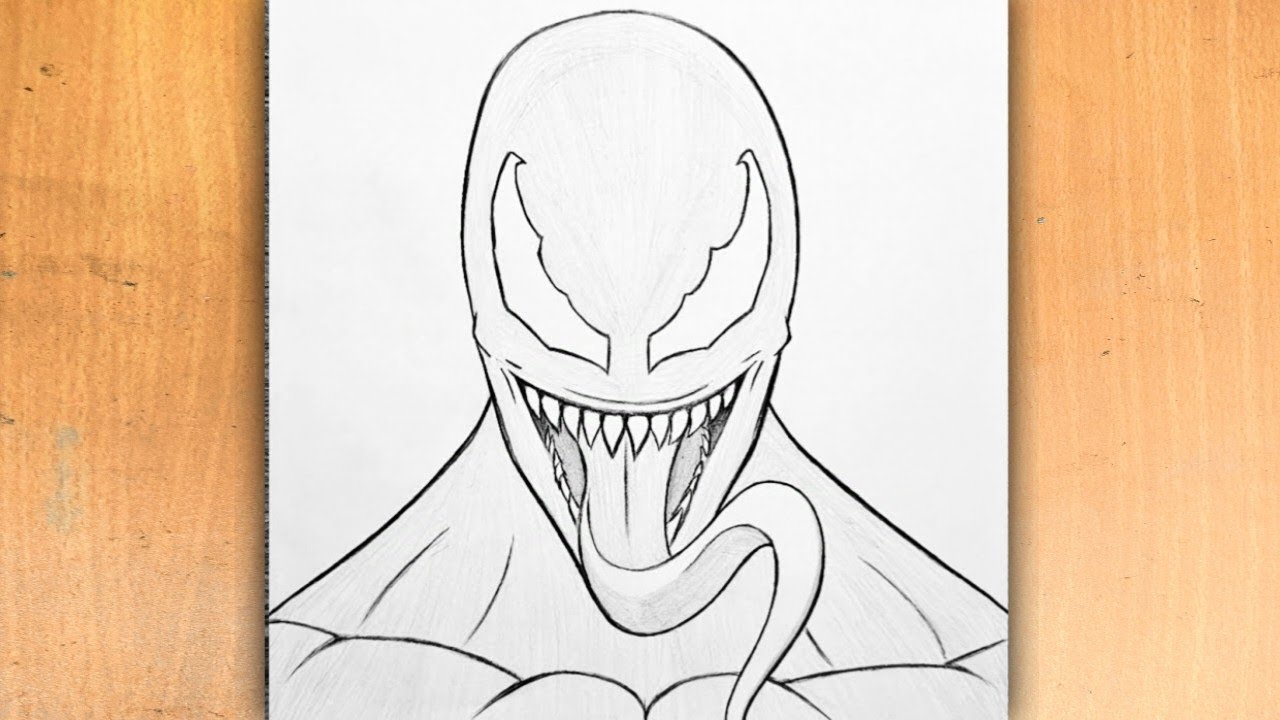 How to draw Venom step by step | Venom The Last Dance | anime drawing ...