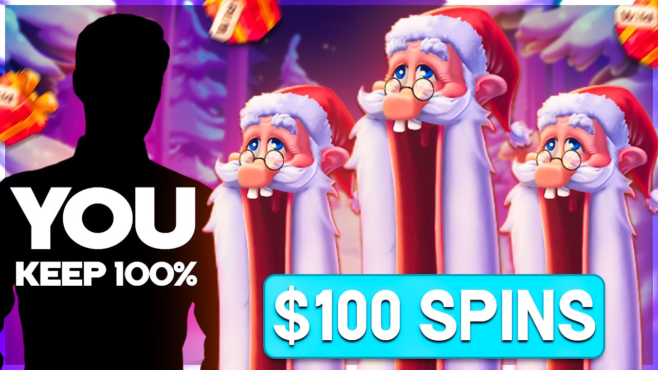 HUGE XMAS DROP SLOT FEATURE SPINS... But A VIEWER KEEPS 100% - YouTube