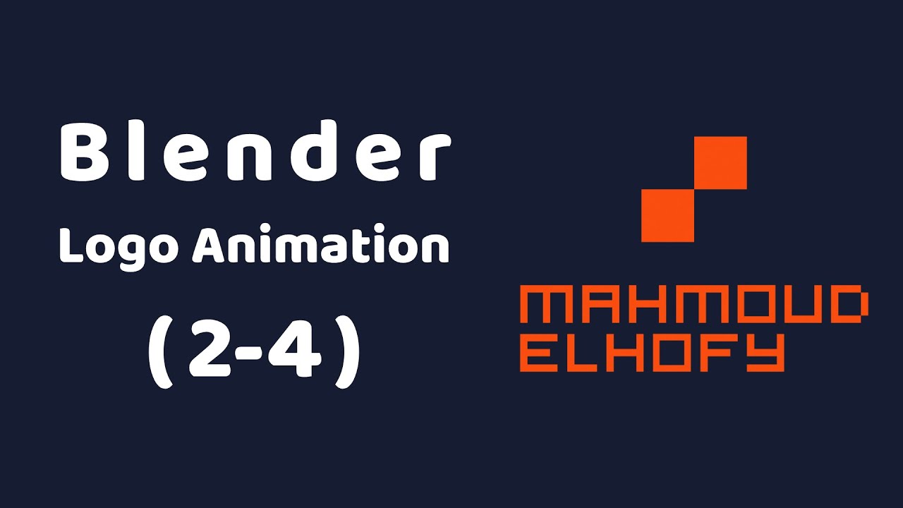 Animating 2D Logo in Blender - M. El Hofy (2-4) - YouTube