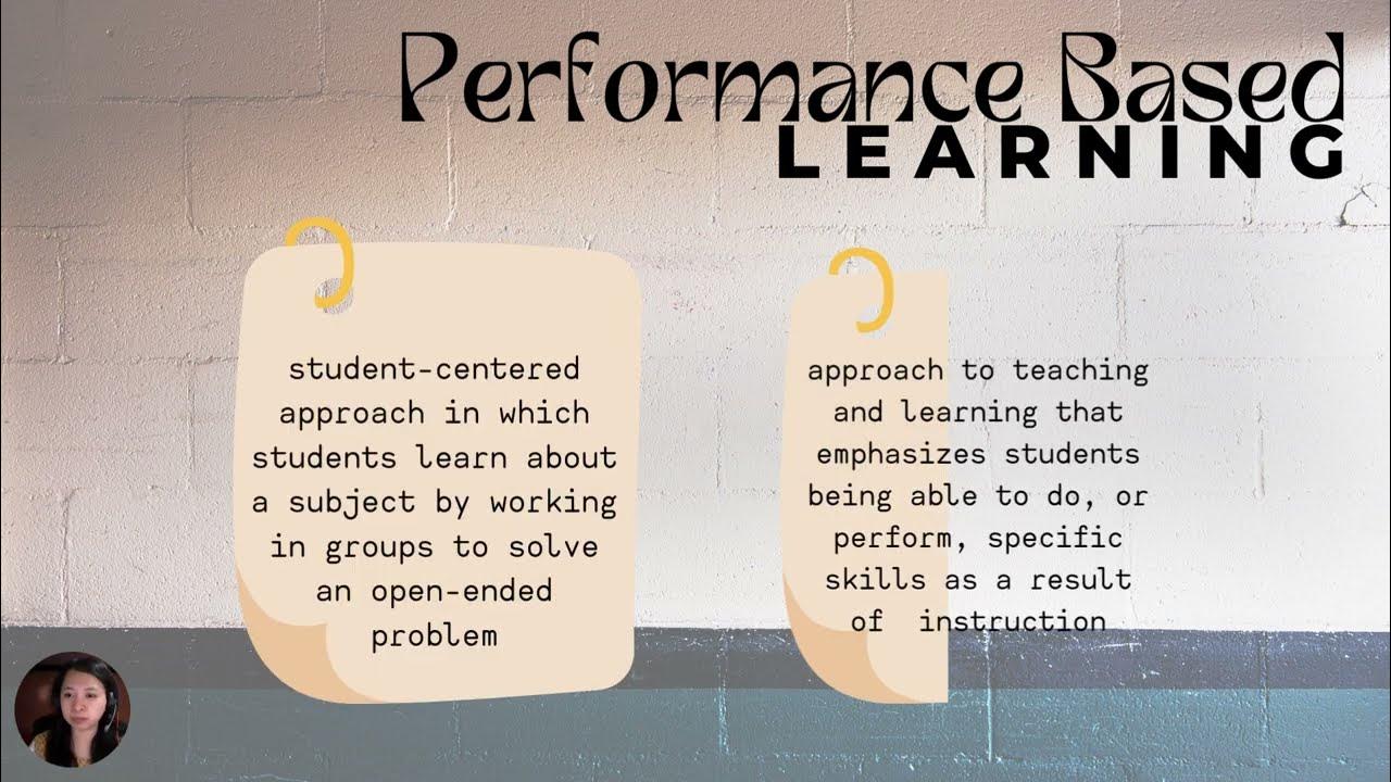 Performance Based Learning - YouTube
