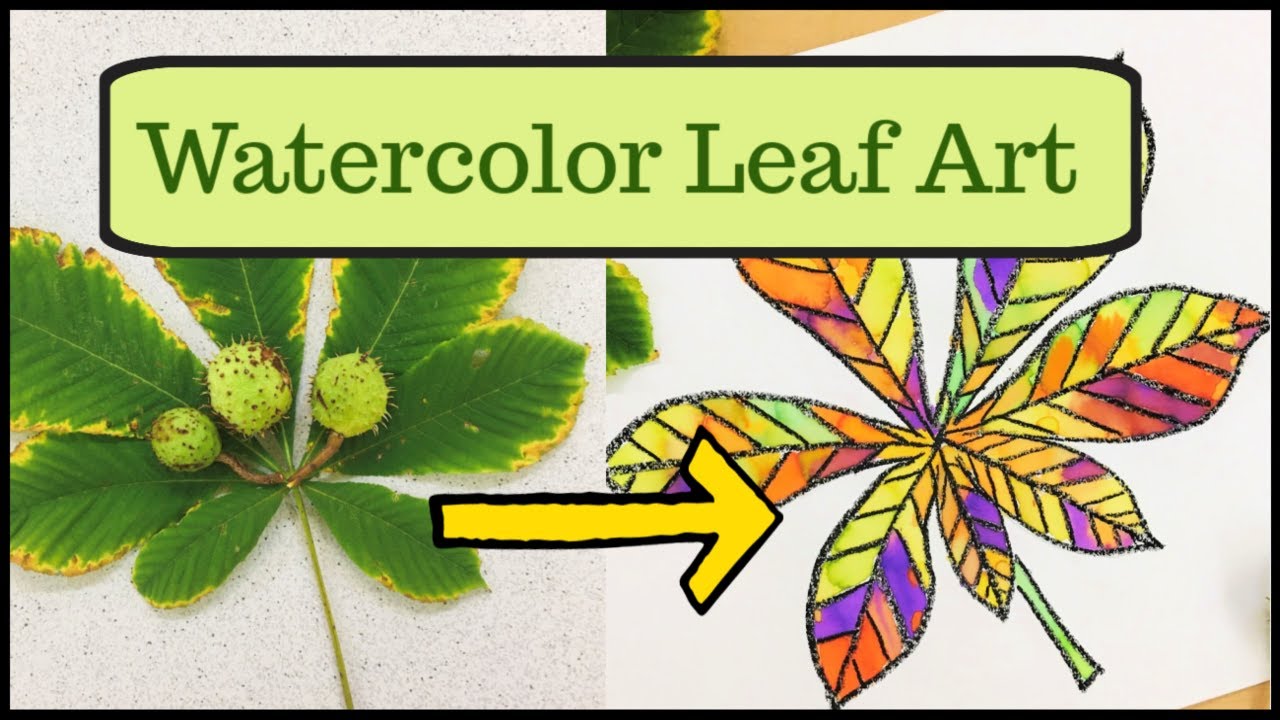 Watercolor Leaf Art - YouTube