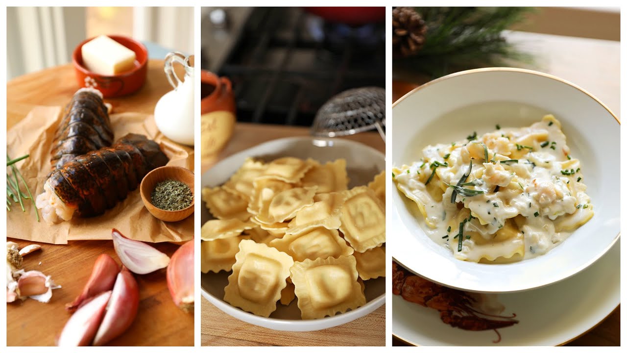 Homemade Lobster Ravioli Sauce with Store-Bought Ravioli - YouTube