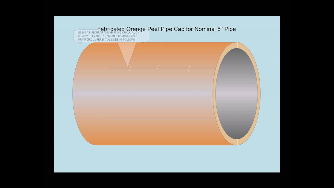 Orange Peel Cap End by FabeasyPipeTemplating.com - YouTube