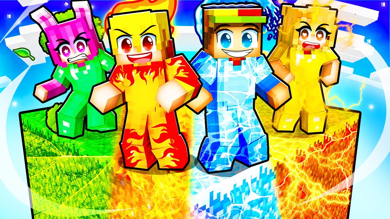 Surviving One ELEMENTAL Block in Minecraft! - YouTube