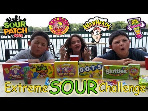 WARHEADS EXTREME SOUR CHALLENGE Sour Patch Kids Sour Skittles Cry Baby ...