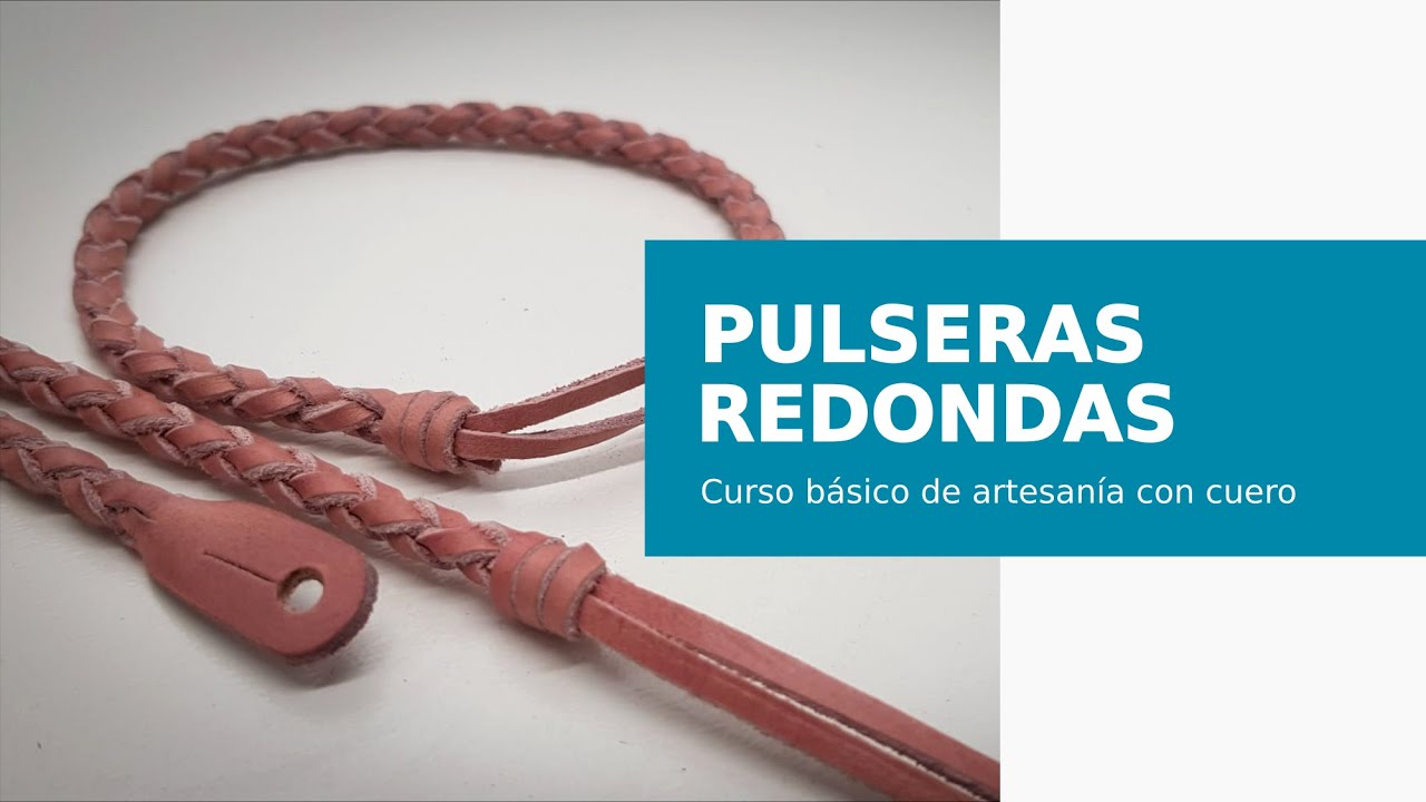 Cómo hacer PULSERAS de CUERO trenzadas. - YouTube