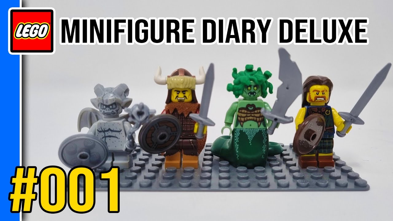 LEGO MINIFIGURE DIARY DELUXE #001 - GARGOYLE - HUN WARRIOR - MEDUSAE ...