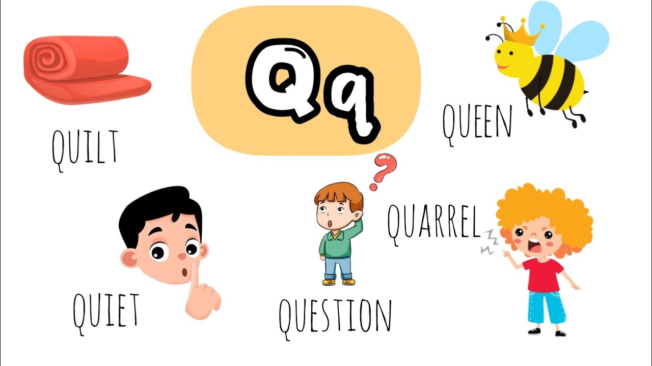 Words Start with Letter Q | Q Words | #toddlerlearning - YouTube