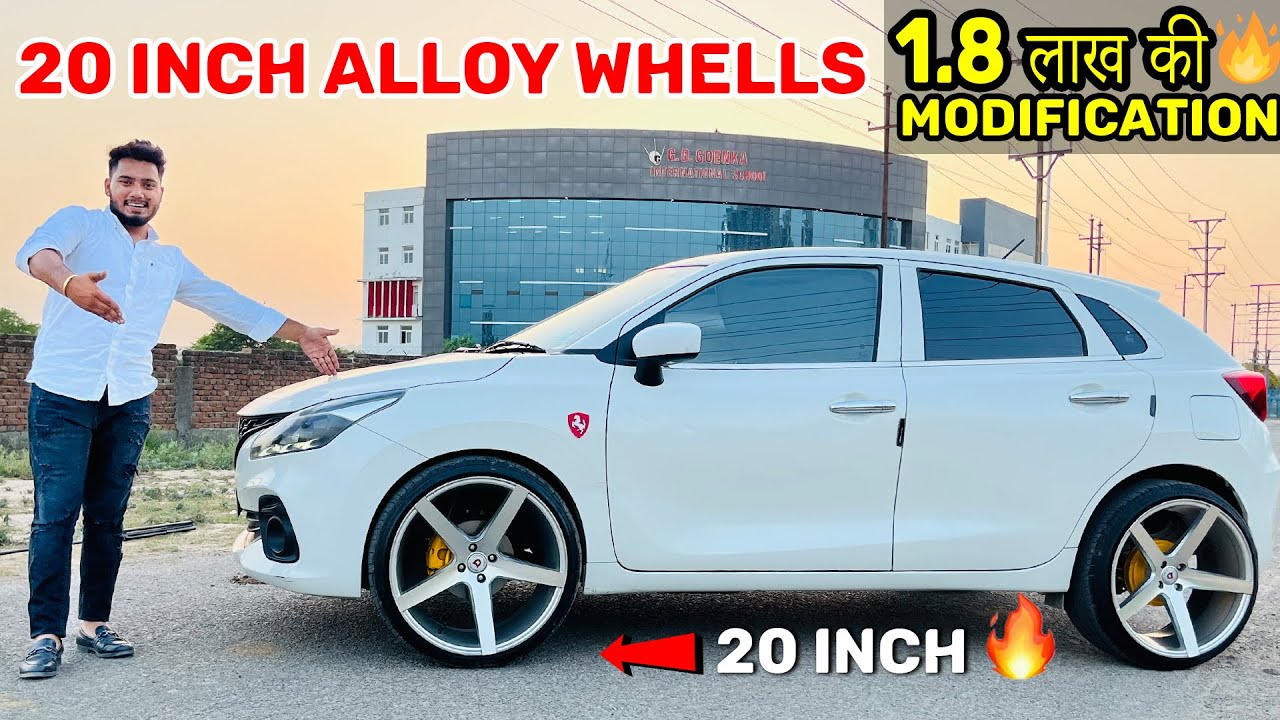 😱🔥Baleno Modified 20 Inch Alloy Wheels Installed इसके सामने सब Fail😱🔥 1 ...