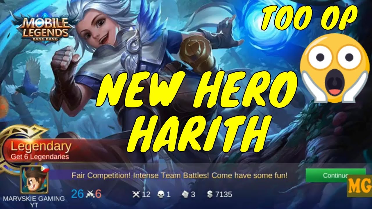 NEW HERO HARITH GAMEPLAY & SKILLS | HARITH TOO OP - MOBILE LEGENDS ...